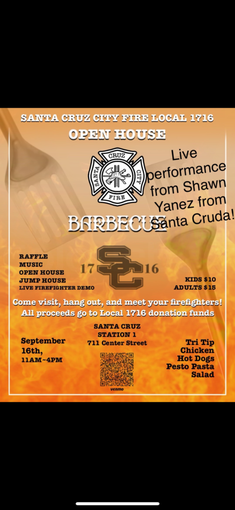 Santa Cruz City Firefighters BBQ Open House - Event Santa Cruz